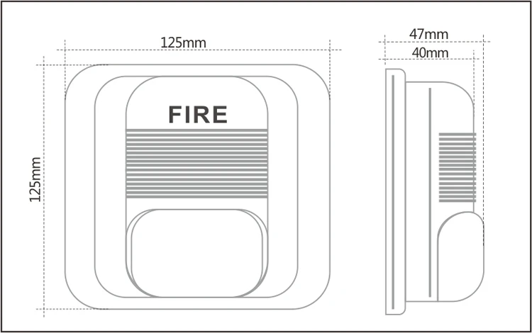 Three Tones Fire Alarm Hooter Siren with Flasher - TEDOFIRE