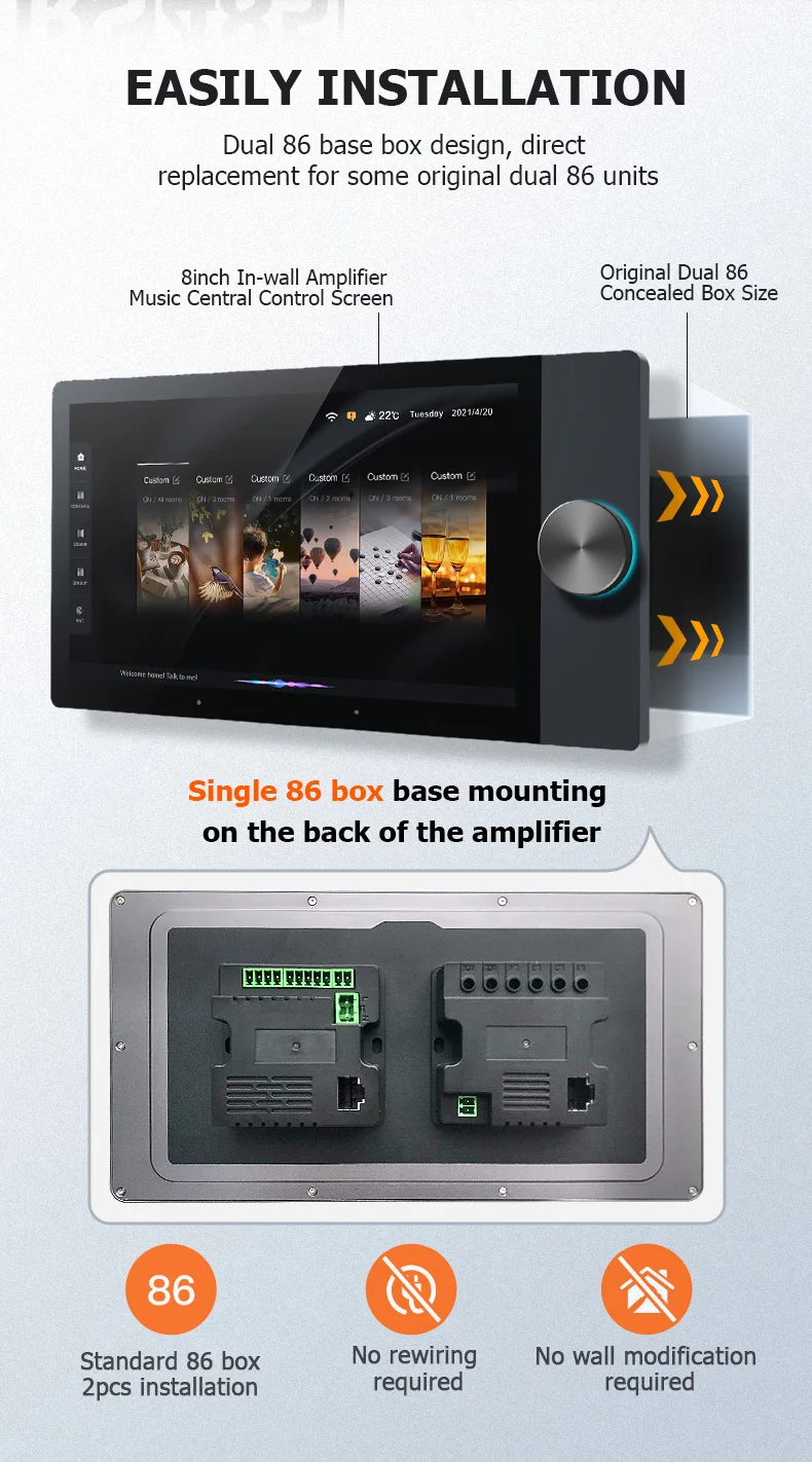 Smart Home Control Panel - Tuya Zigbee Touch Screen 8 Inch