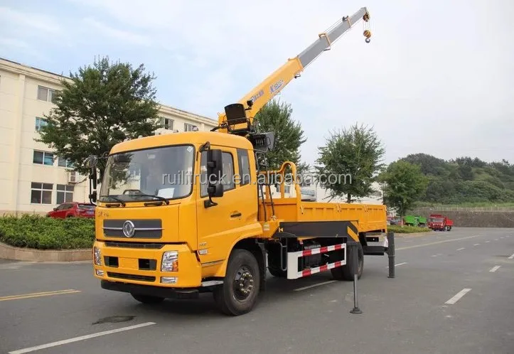 Dongfeng 7 Tons Lorry Cargo Truck With Crane 3 Ton New For Sale In ...