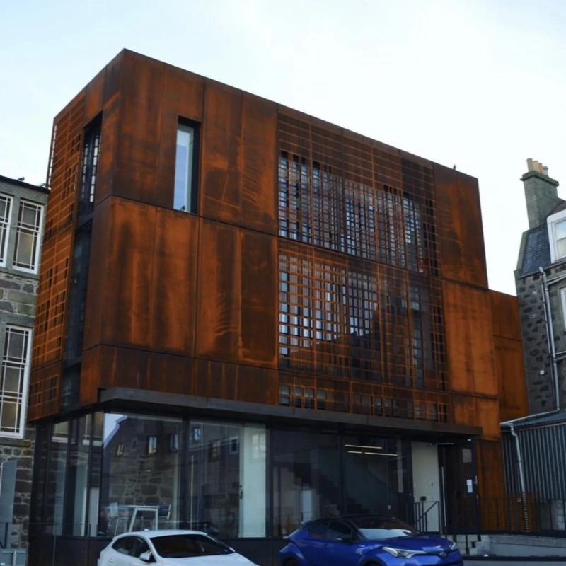 Laser Cut Corten Steel Facade Solid Metal Panel Clad Wall Panels - Buy ...