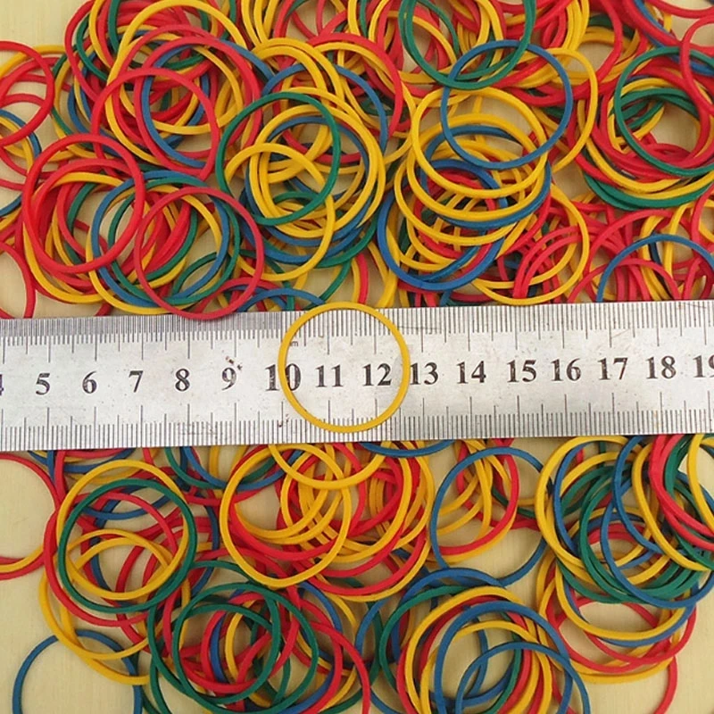 Assorted Color Bulk Rubber Bands Multifunctional Elastic Stretch Rings ...