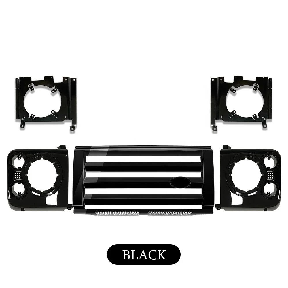 Svx Style Front Grille + Headlamp Cases Original Lights Fits Land Rover ...