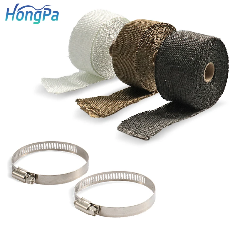 5M*50MM Motorcycle Exhaust Wrap Heat Shield Fiberglass Motorcycle ...
