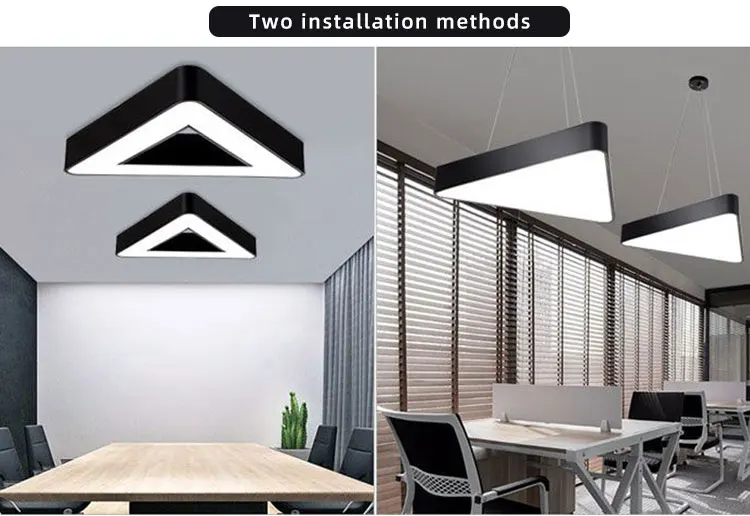 Modern Triangular Hanging Lamp Led Linear Light 3cct Dimming ...