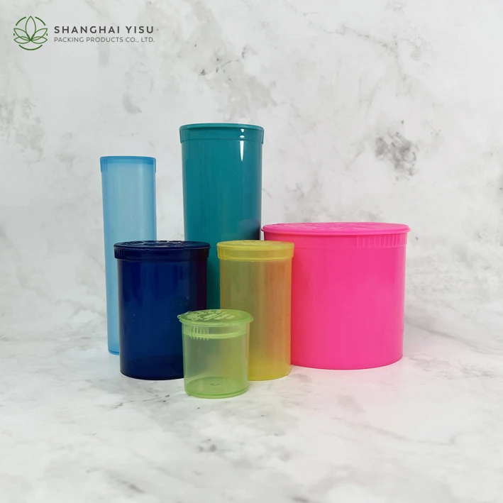 Pop Top Tube Container Child Resistant 98mm 116mm 120mm Colorful ...