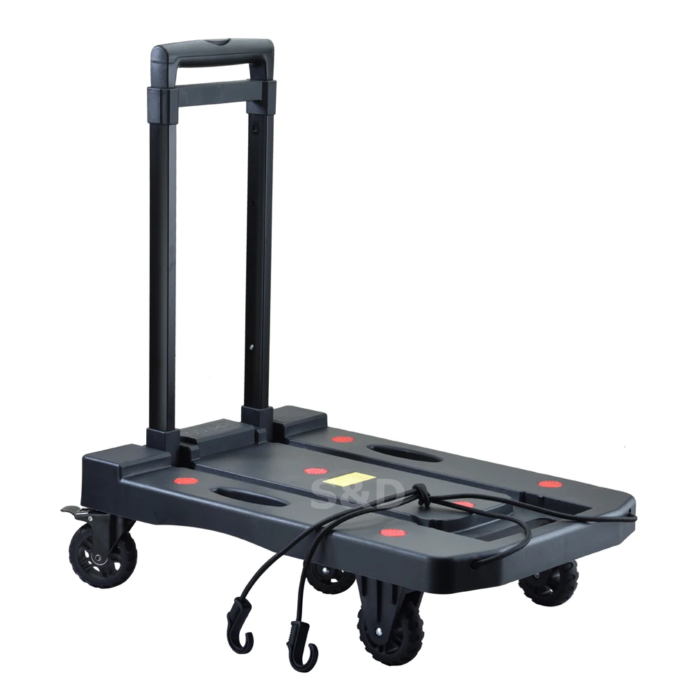 200kg Loading Compact Flatbed Dolly - Foldable Hand Trolley