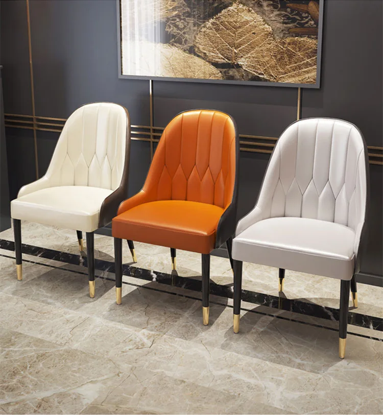 Wood Chairs Upholstered C Stackable Folding Pu Leather Dining Chair ...