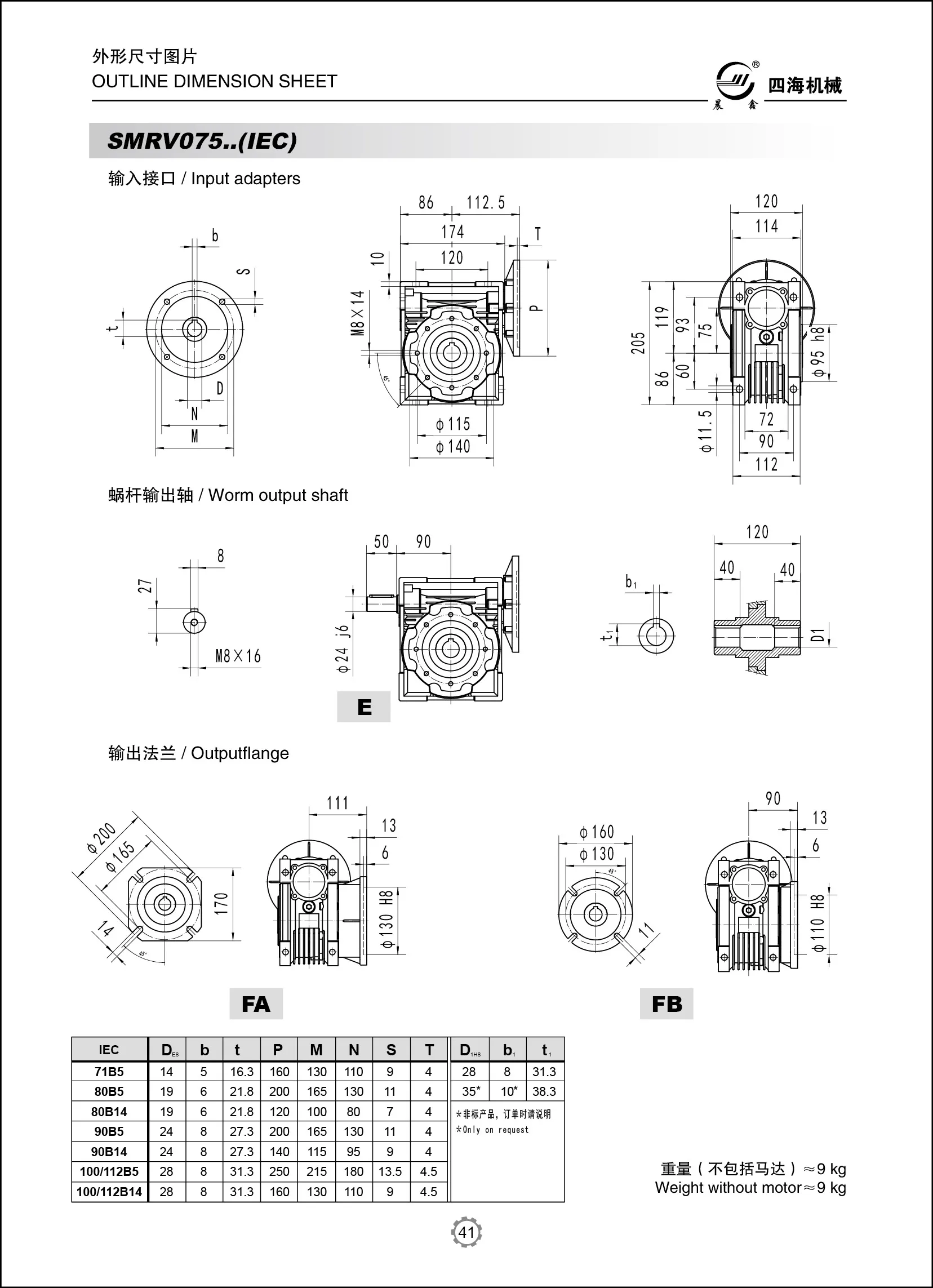 Advanced Transmission with Nmrv30-Nmrv75 Gearbox Parts