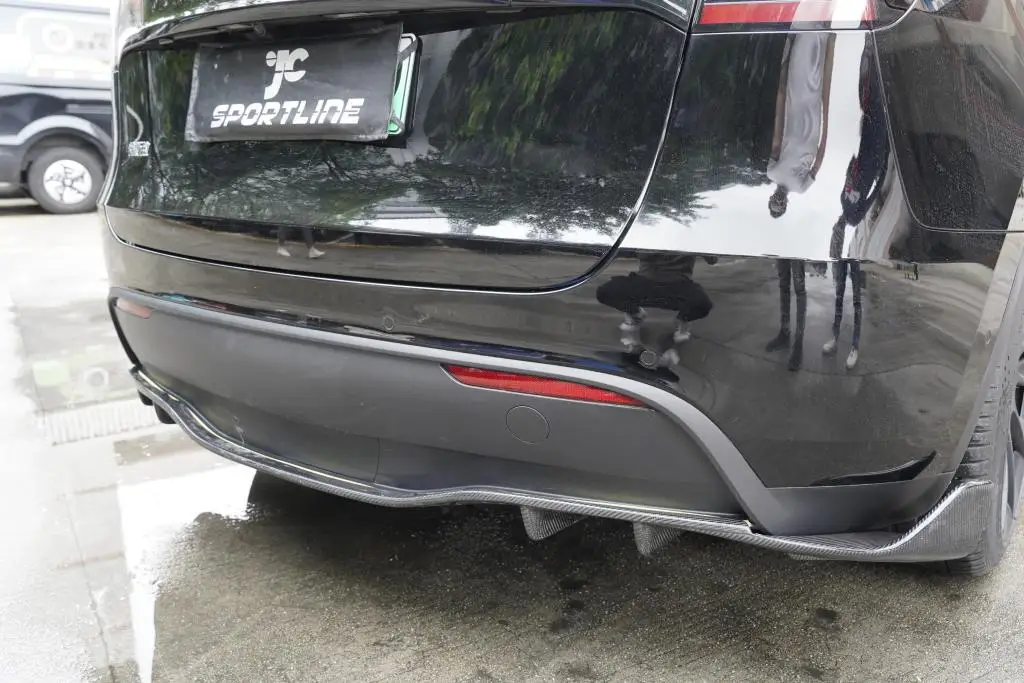 Carbon Fiber Rear Bumper Diffuser Lip for Tesla Model Y Sport Utility 4 ...