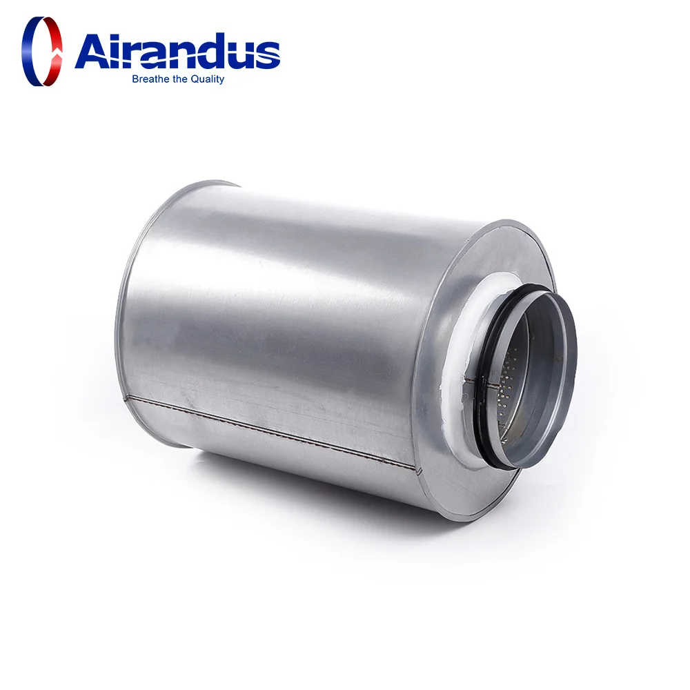 HVAC Air Conditioning Round Duct Silencer Ventilation air Duct Silencer ...
