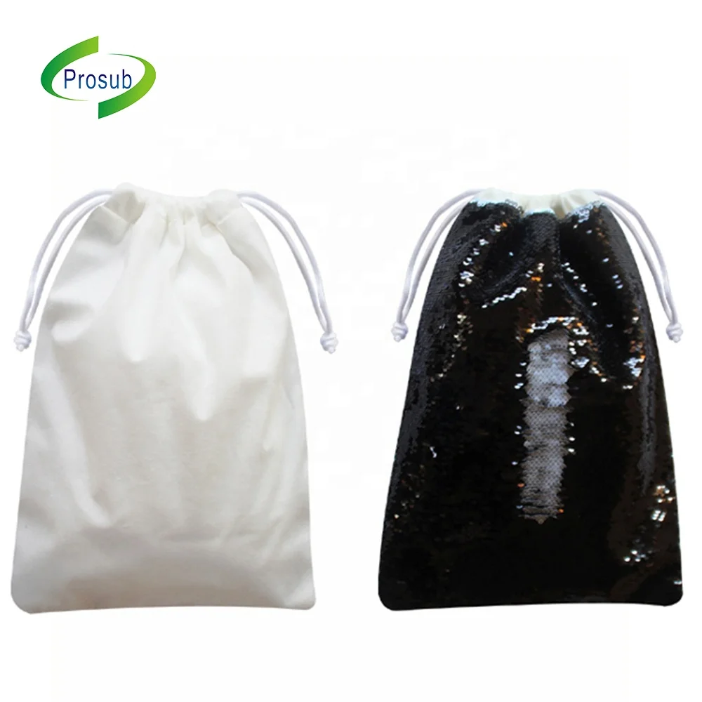 Prosub Blanks Diy Custom Sublimation Shiny Sequins Christmas Drawstring Gift Bags - Buy Sequin ...