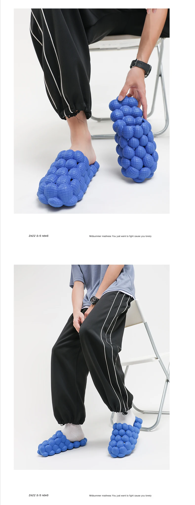 Custom Designer Unisex Summer Cloud Bubble Shoes Massage Bubble Slides ...