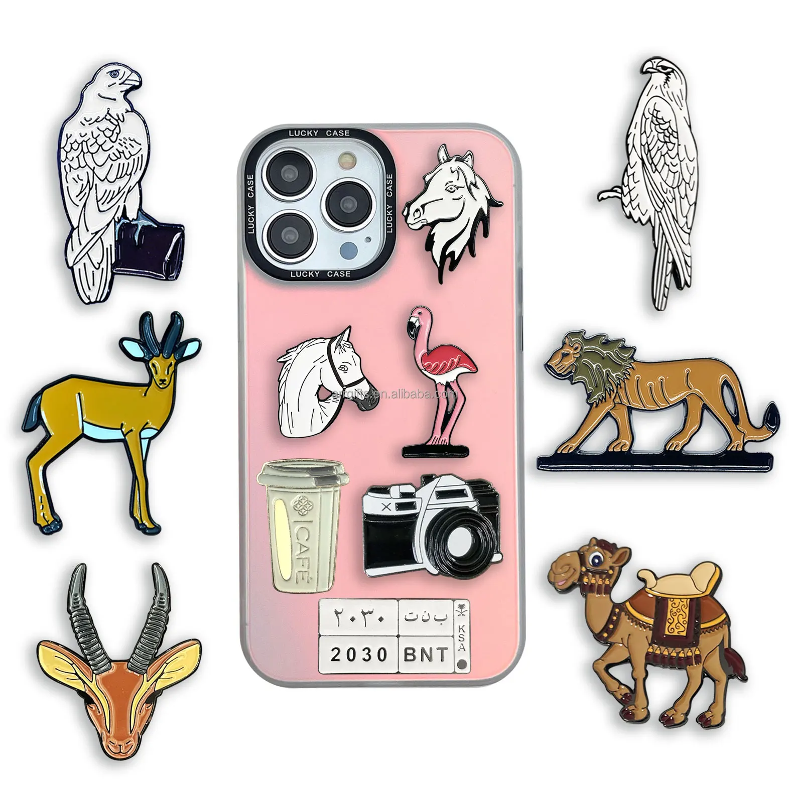 Metal Stickers Factory Arabia Design - Customizable Badges