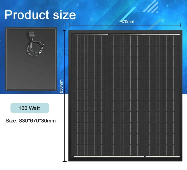 200 Watts All Black Solar Panel Monocrystalline 200 Mono Solar Panels ...