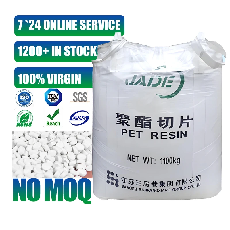 Grade 0.80 Pet Resin Oil Bottle Resin Jade Cz 302 Pet For Pet Care With ...