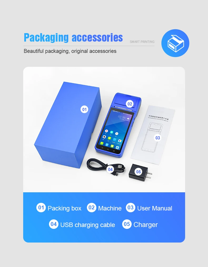 5.5 Inch Mini Touch Screen Pos Android System Mobile Handheld Pos ...