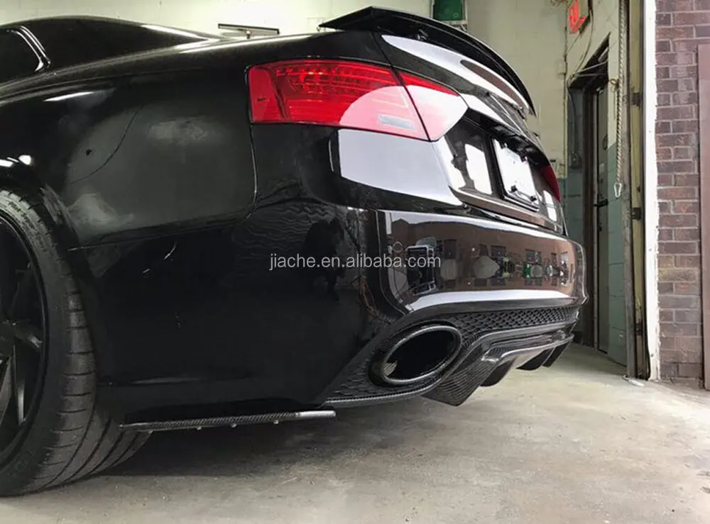 Carbon Fiber Rear Diffuser Lip Spoiler For Audi Rs5 2012-2016 Rear Lip ...