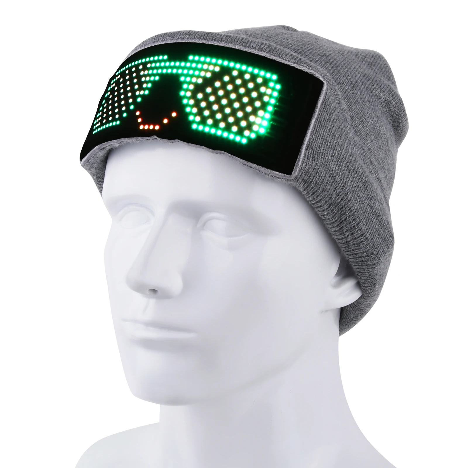 Winner LED Display Beanie Hat Smart APP DIY Cap Led Screen Light up Cap ...