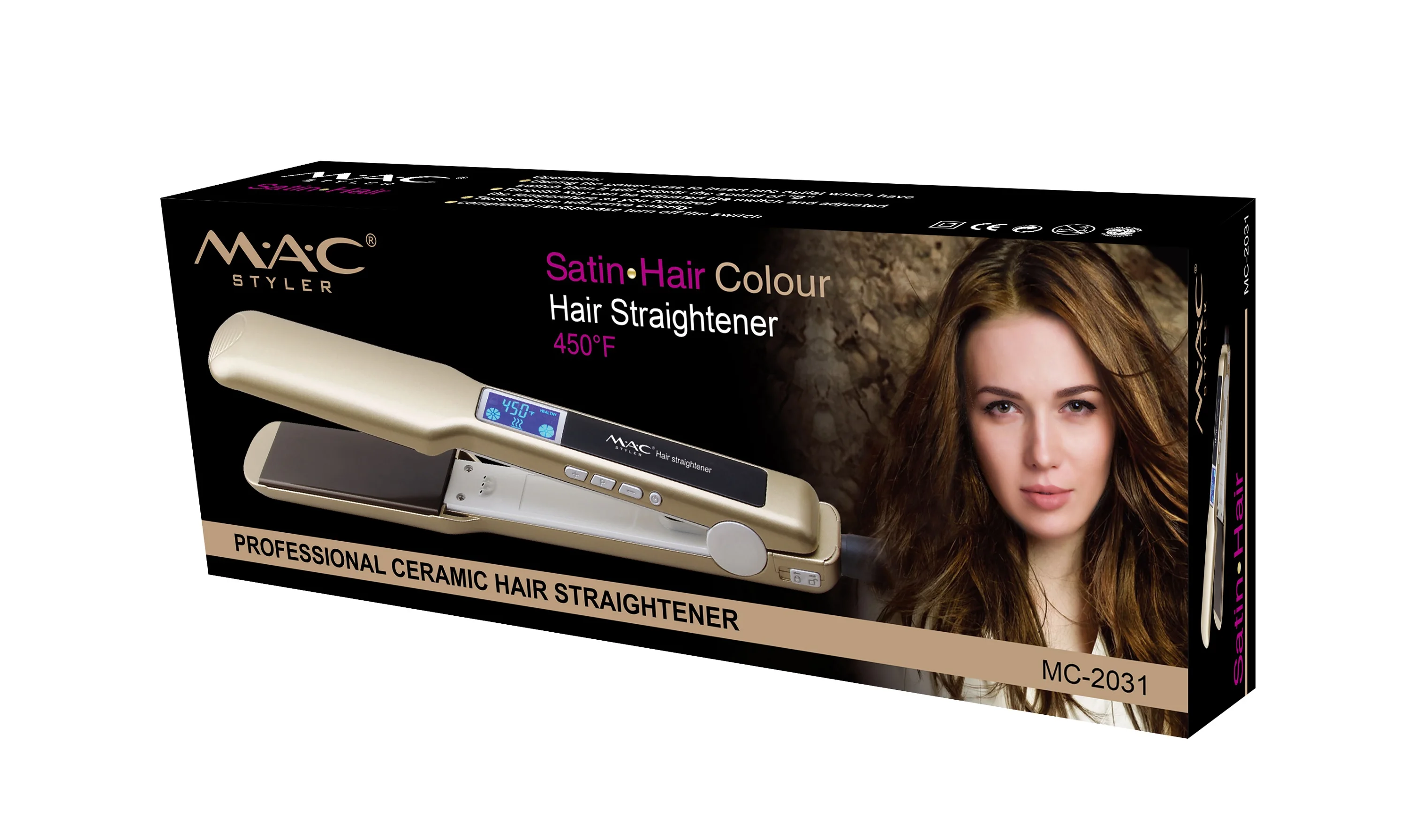 Mac Gold Titanium Professional Hair Straightener Wholesale Private ...