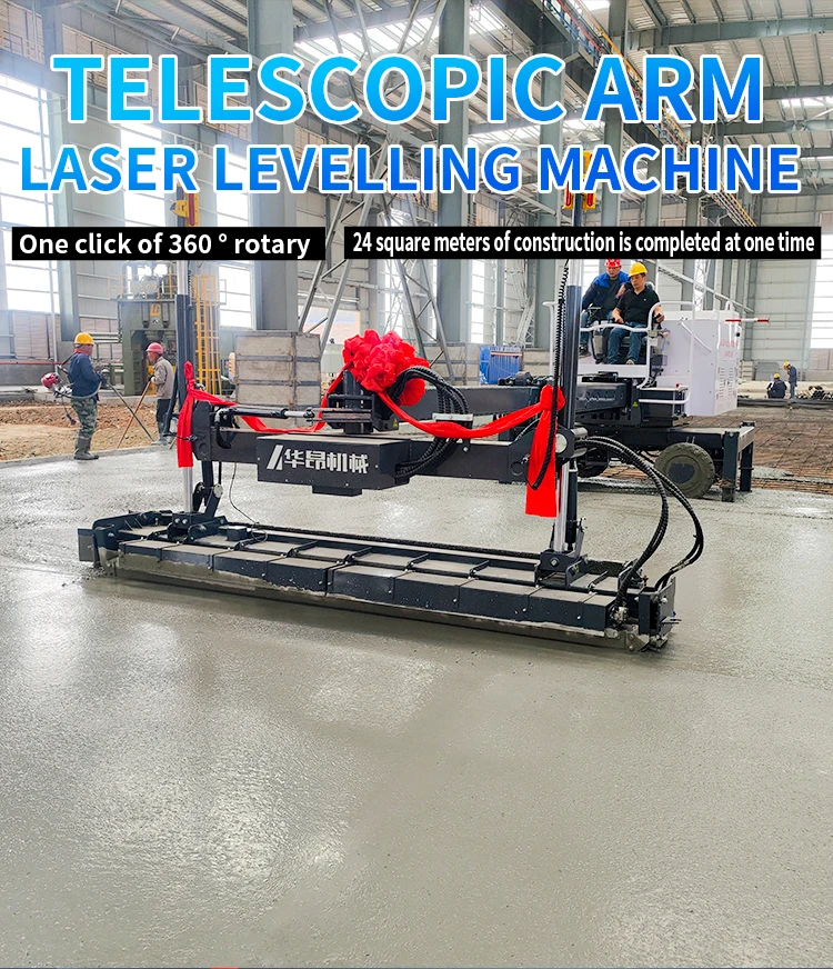 Telescopic Arm Laser Leveling Machine Cement Ground Laser Leveling ...