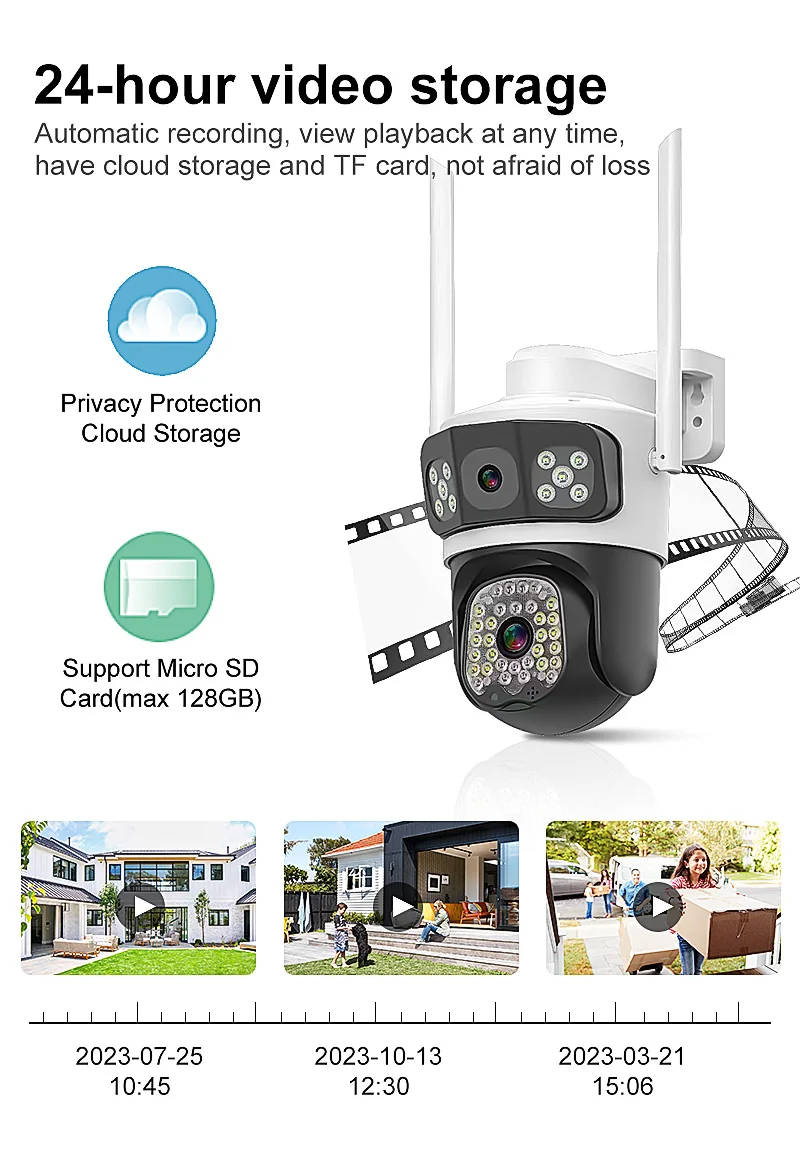 V380 IP66 4g/wifi/solar Powered Camera - Smart Home Security