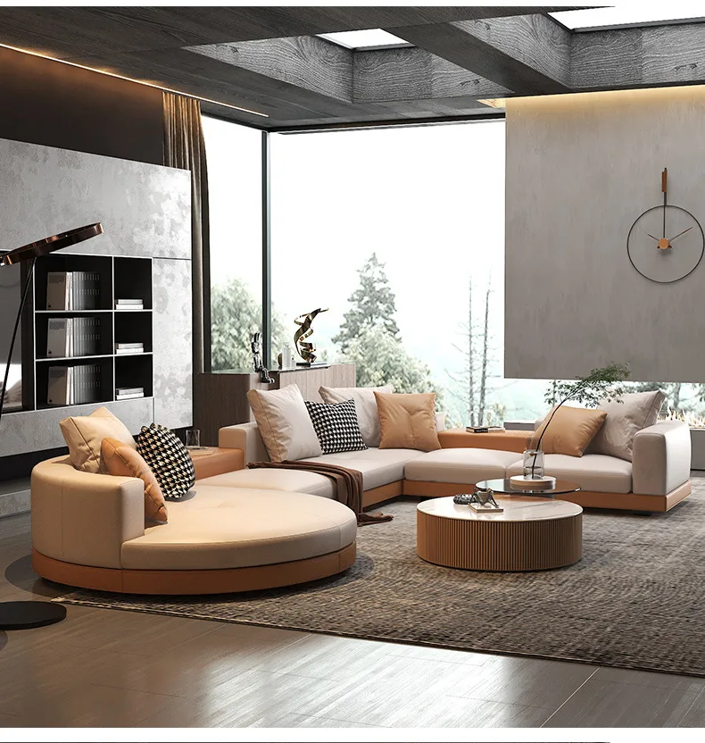Italian Large Luxury Round Shaped Sofa U Combination| Alibaba.com