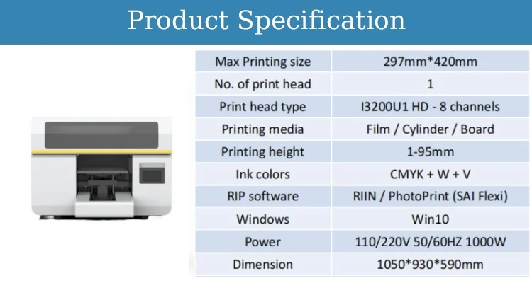 Visual-tex A3 Size Uv Flatbed Printer A4 A3 A2 A1 Size Uv Printer Direct To Garment Flatbed ...