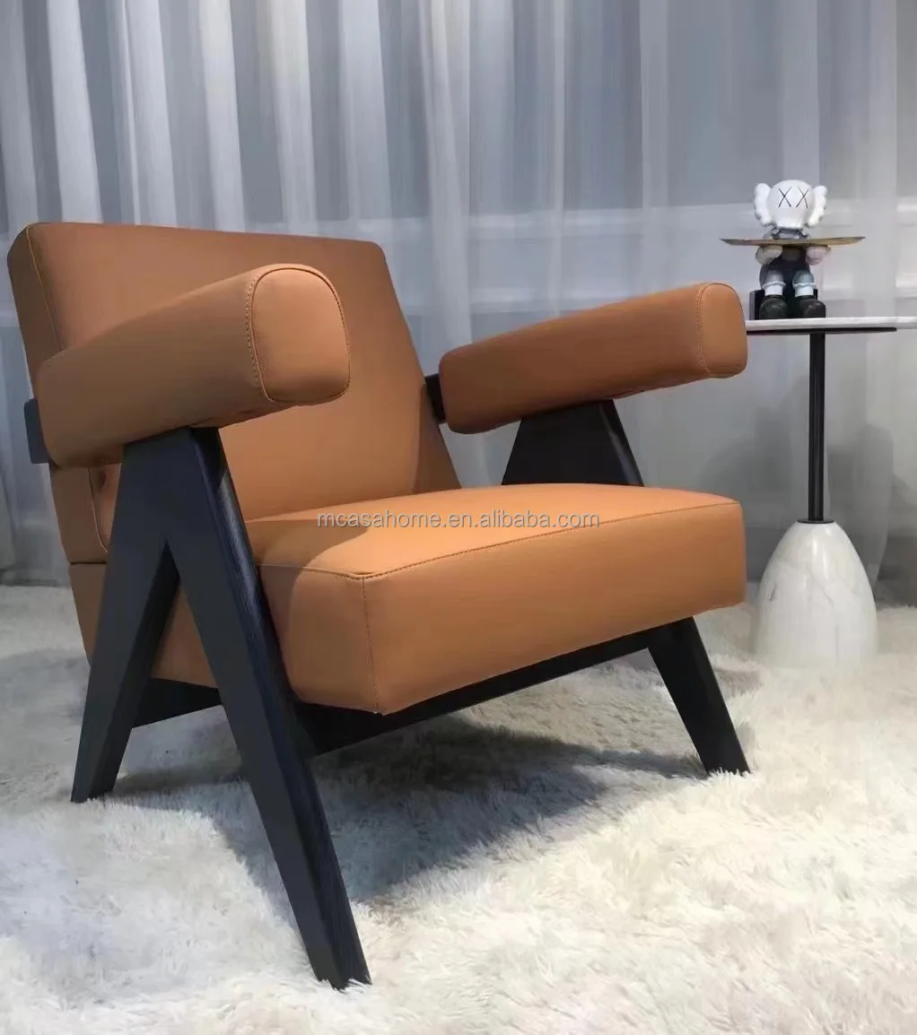 Wabi Sabi Modern Wooden Chair Japandi Lounge Leisure Home Accent Arm ...