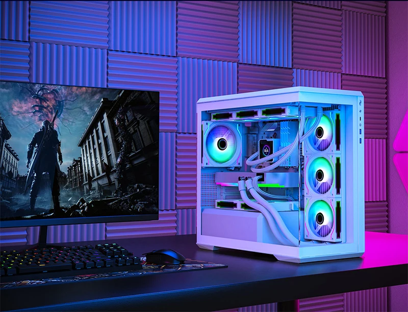 Full Tower PC Case with Acrylic Window for MicroATX/Mini ITX & OEM