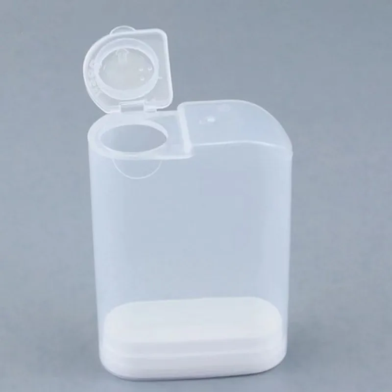 Translucent Plastic Pill Container - 50ml Easy Pull Lid