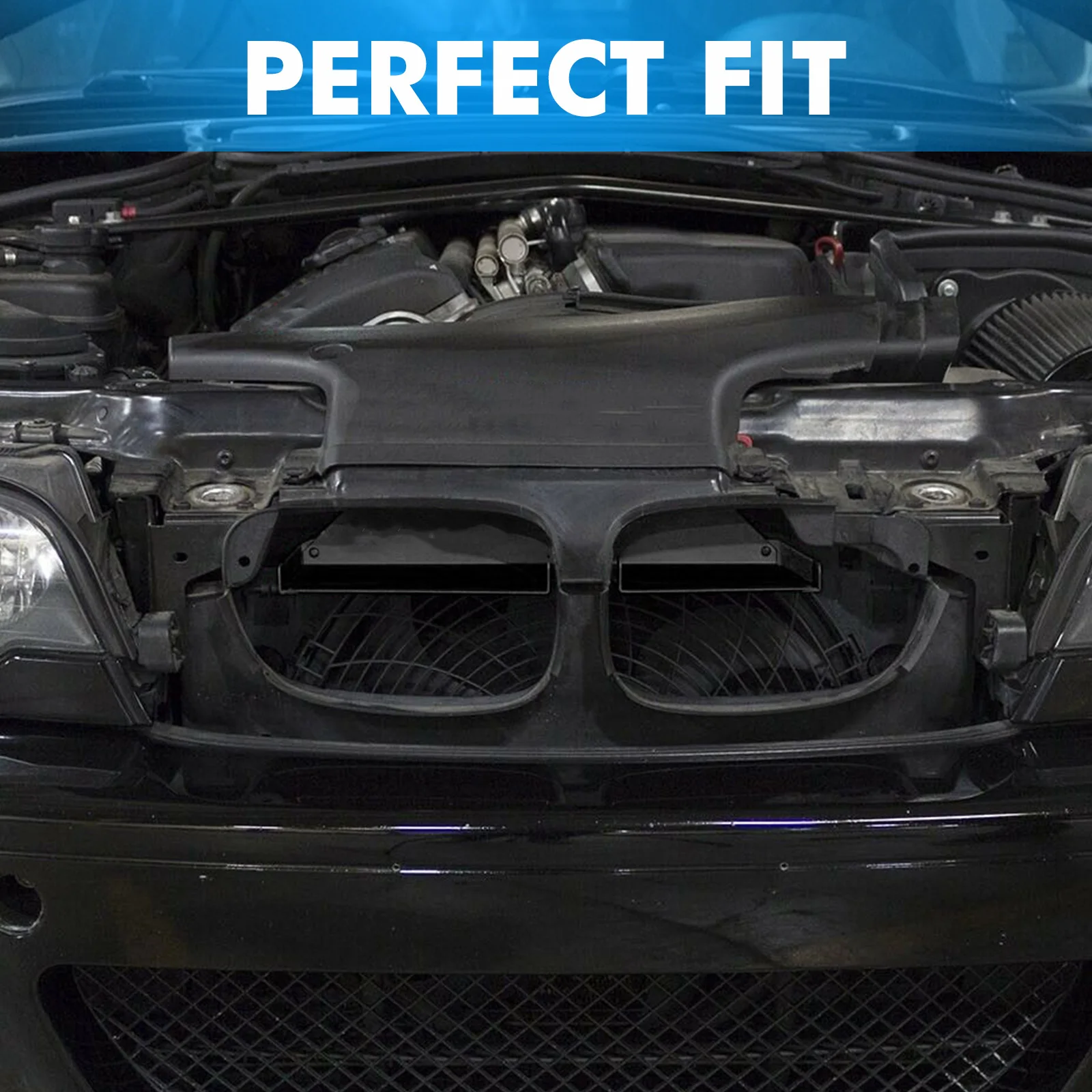 Bevinsee Aluminum E46 Air Intake Dynamic Air Scoop Bonnet Vent Cover ...