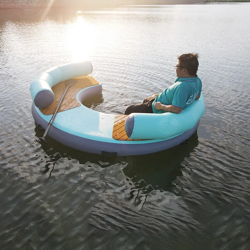 Water Dock Party Barge Inflatable Chair Bar Solo Floating Table Freely ...