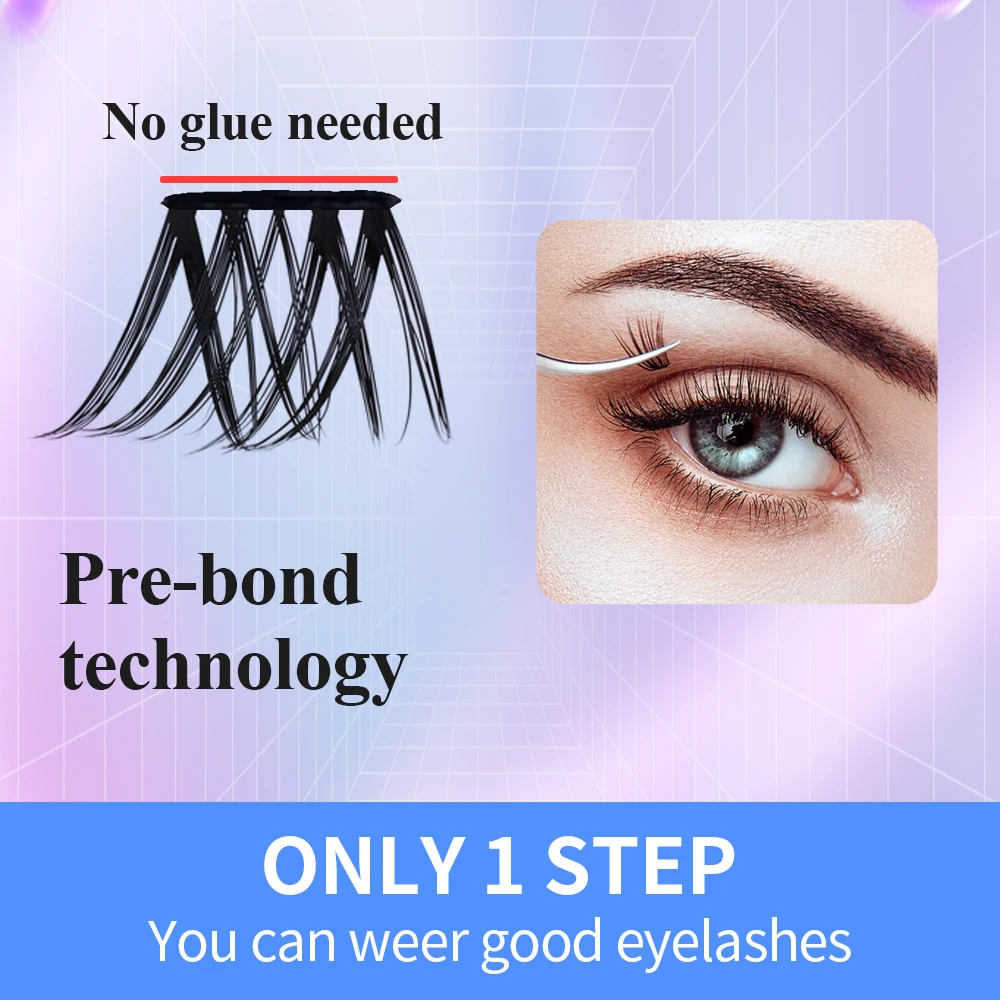 Factory Handmade Self Adhesive Diy Lashes Superfine Band Pre Cut Press ...