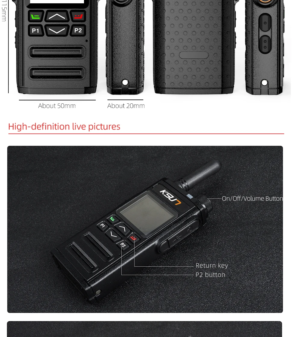 Zl35 Smartphone Woki Toki Sim Card Poc Two Way Radio 200 1000 5000 Km ...