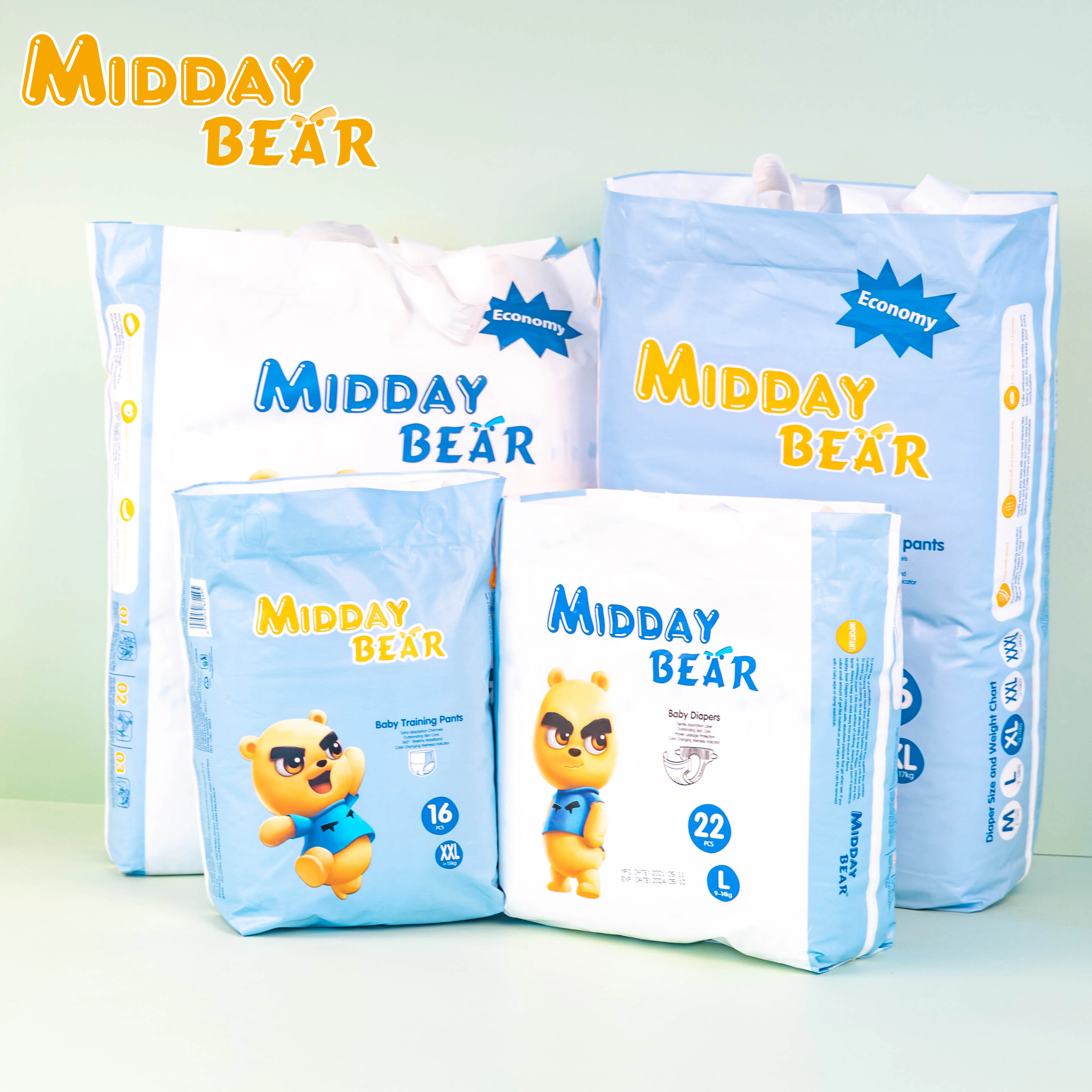 Midday Bear Diaper Factory Couches Dipers Soft Care Korean Baby Diapers ...