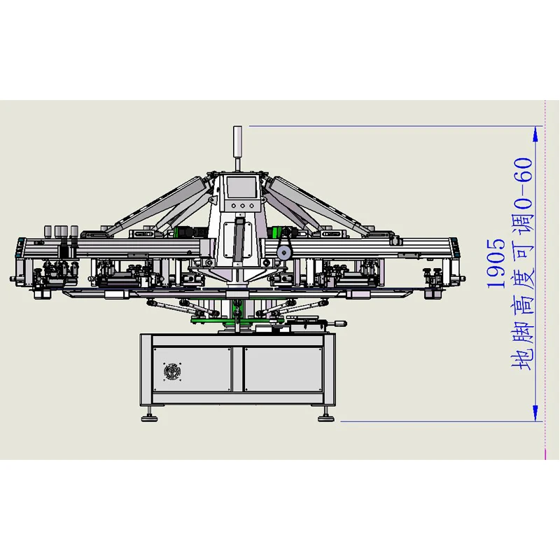 4 Color 10 Station Carousel Rotary Automatic Silk Screen Printing ...