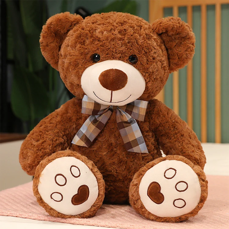 Cute Brand Logo Promotional Stuffed Soft Toy Plush Bear Custom Brown ...