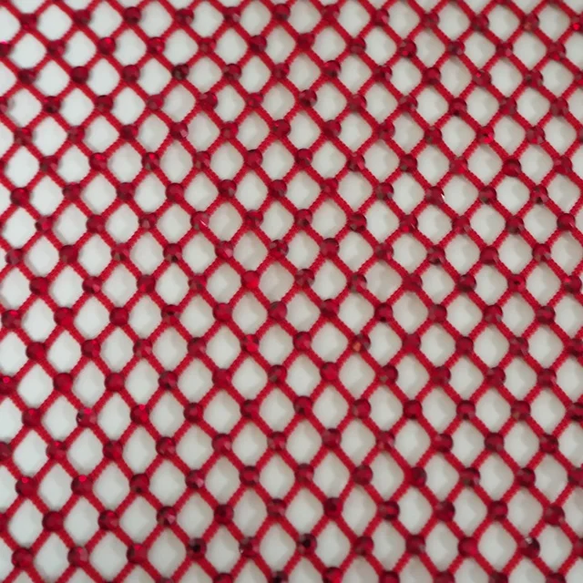 Wholesale 100% Polyester Crystal Diamond Beaded Mesh Fabric Embroidery ...
