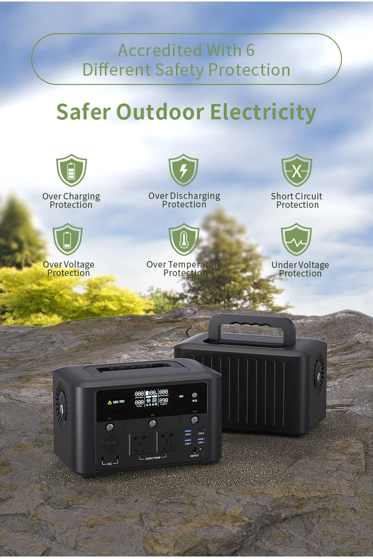 220v 1000w 700wh High Power Camping Emergency Energy Storage Supply ...