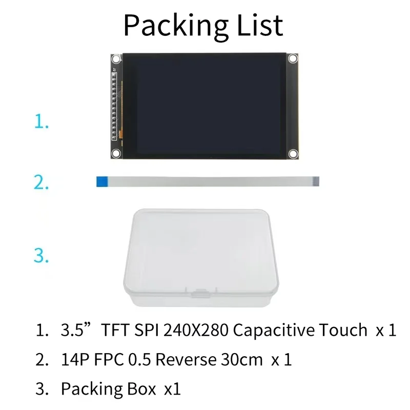 3.5 Inch ST7796U TFT SPI Touch Screen LCD Display - Funkey