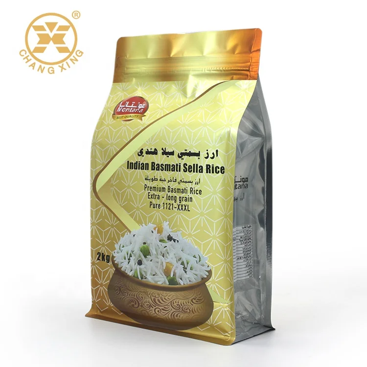 1kg 2kg 5kg Basmati Rice Packing Bag Flat Bottom Wheat Flour Pouch ...