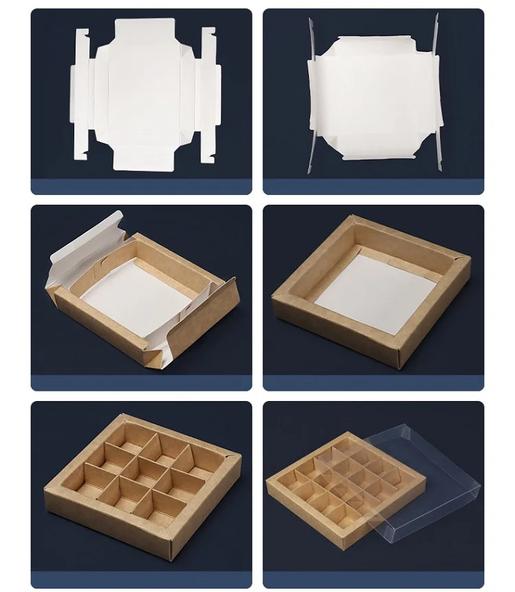 Custom PVC Clear Cover Slide Out Drawer Kraft Chocolate Packaging Box ...