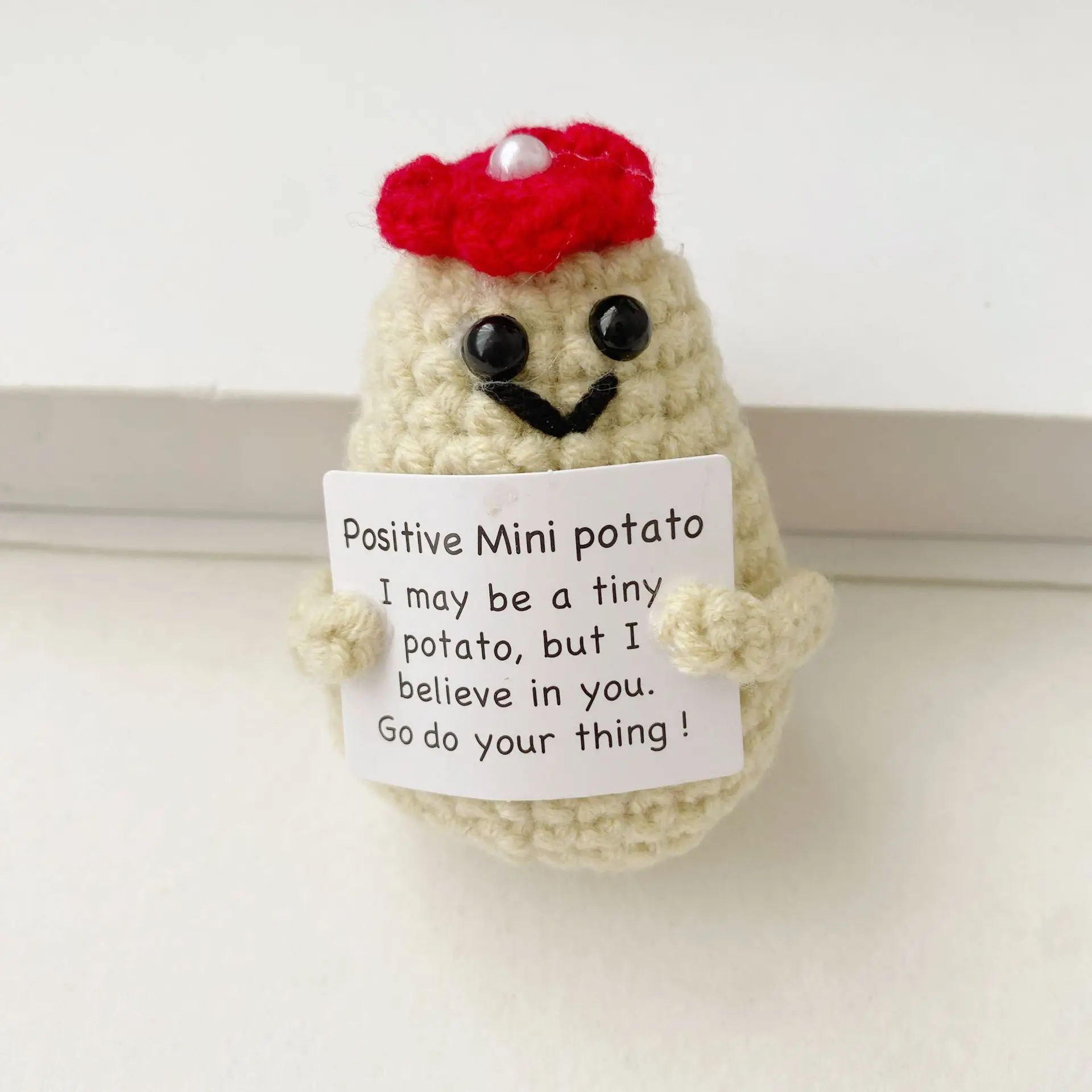 Positive Potato Gifts With Stand Cute Handmade Crochet Positive Pickle ...