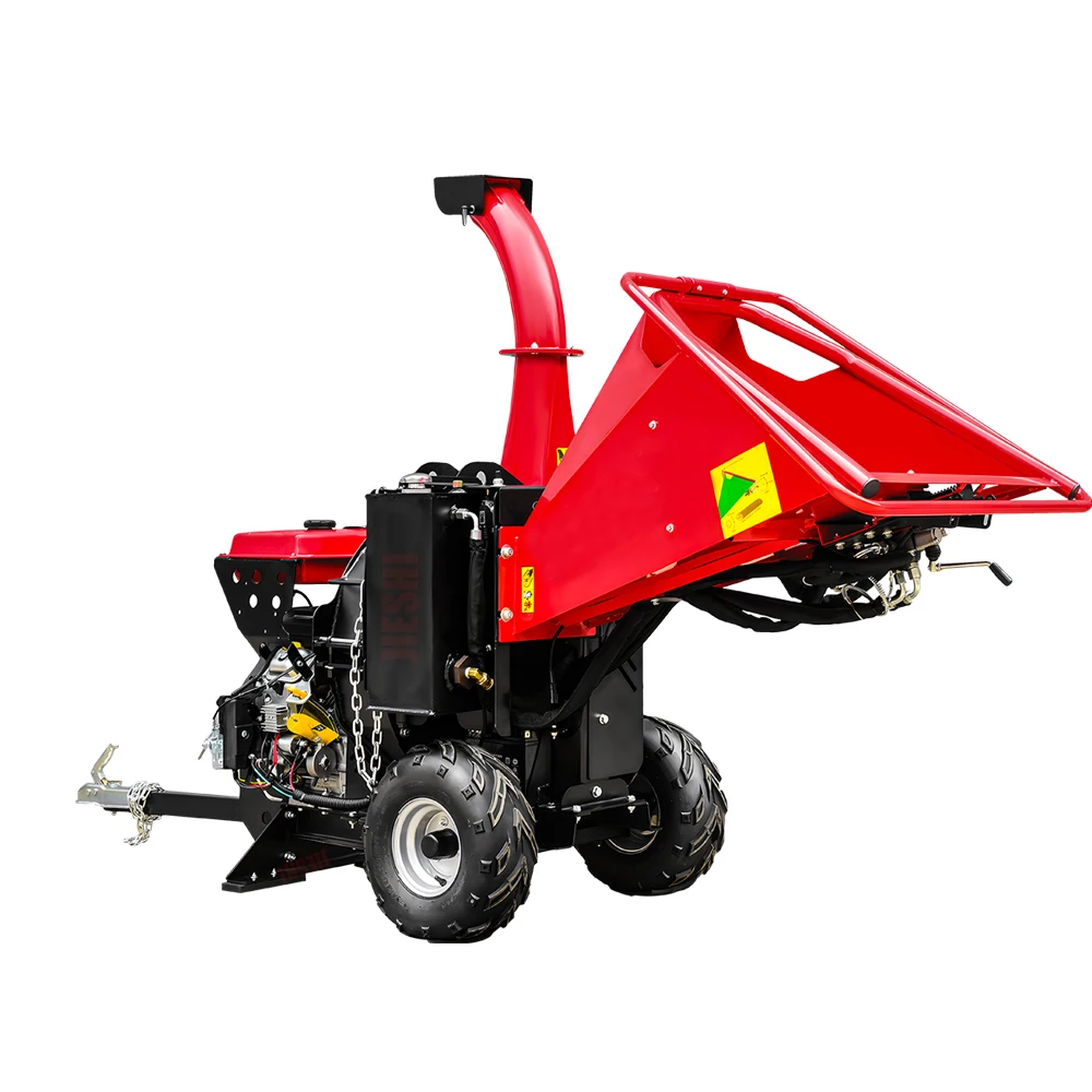 740CC Gasoline Mobile Wood Chipper Shredder 27HP 5 Inch Forestry ...