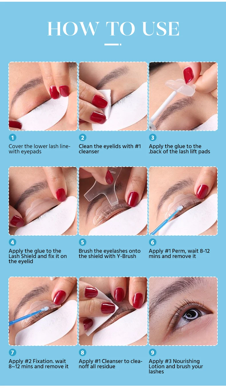 Colorful Lash Lift Pads De Pestana Lashlifting Pads Soft Reusable ...