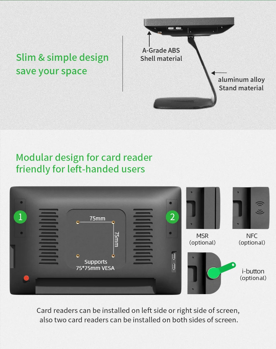 带电容式触摸屏的大屏幕 pos机电子收银台适用于小型零售 e-jeton epos| Alibaba.com