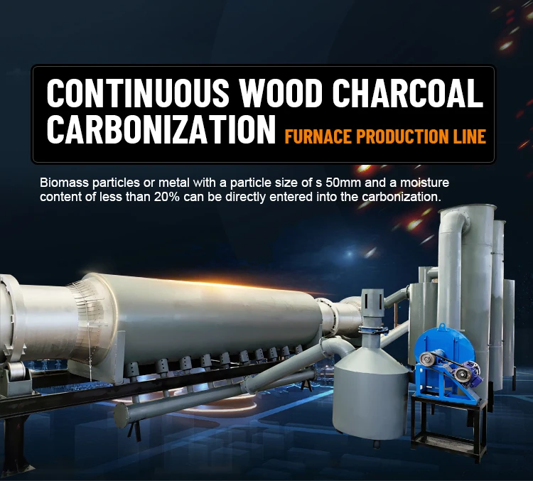 Wood Carbonization Pyrolysis Furnace Biochar Making Machine Charcoal ...