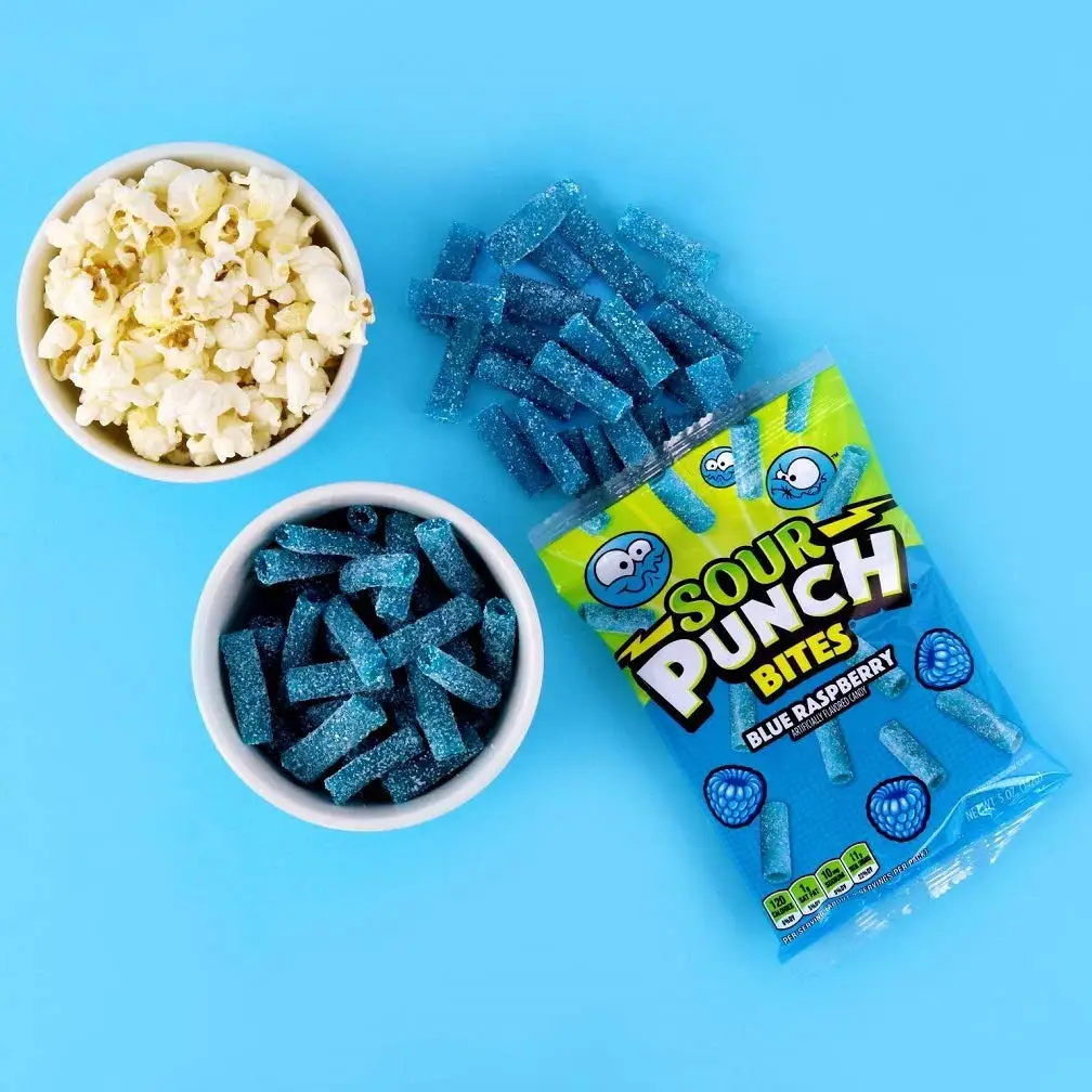 Sour Punch Bites - Sweet Chewy Candy Blue Raspberry Flavored