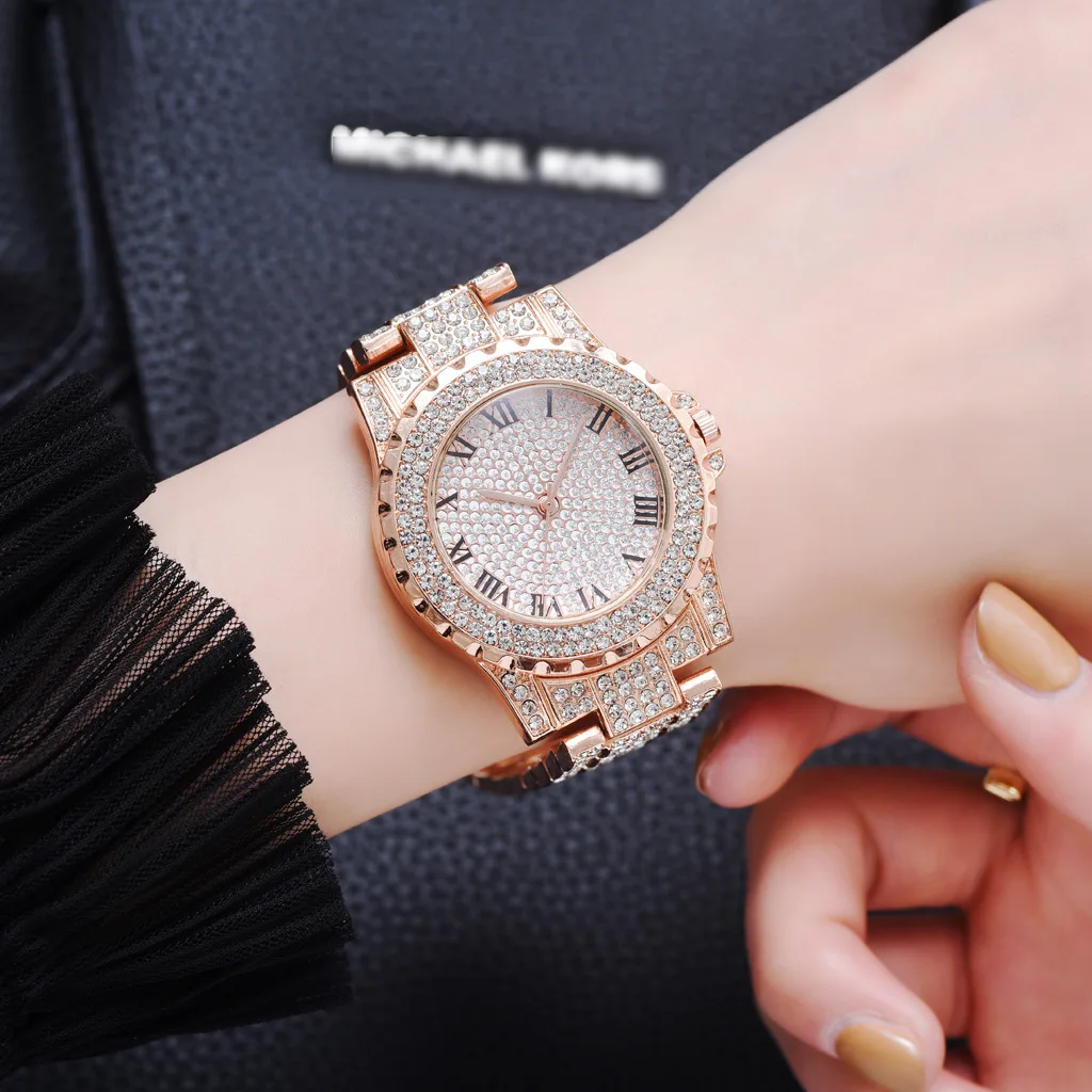 Luxury Diamond Ice Out Watches for Women - Crystal Wrist Jewelry