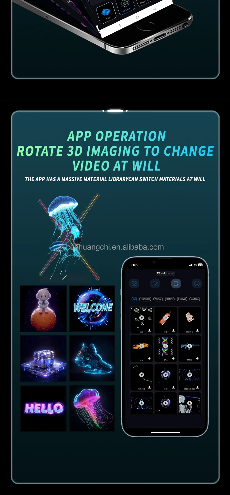 3d Hologram Projector Infinity Mirror Neon Abyss Mirror Sheet - Buy Led ...